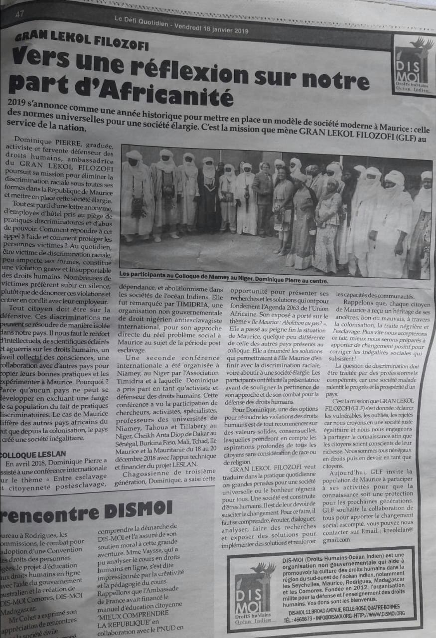 GLF dans Le Defi Quotien, Ile Maurice / GLF in Le Defi Quotien ...
